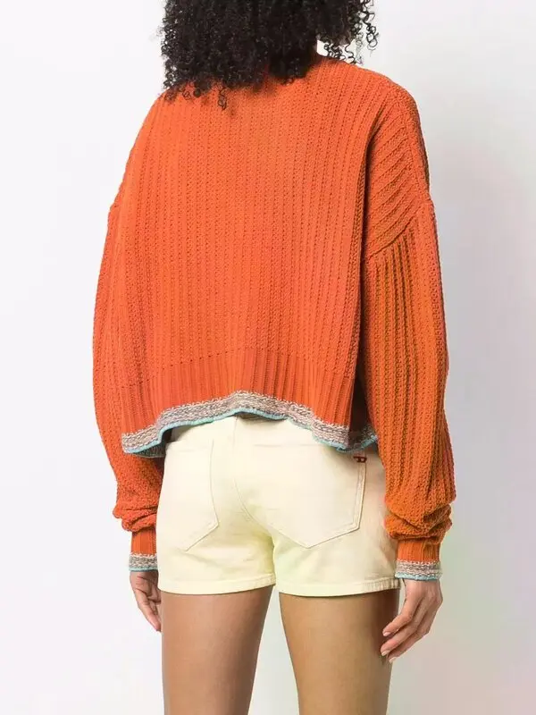 DIESEL® Ribbed Button-up Cardigan