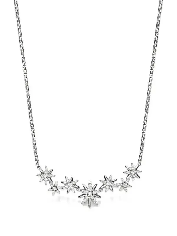 David Yurman Starburst Diamond Necklace - Silver