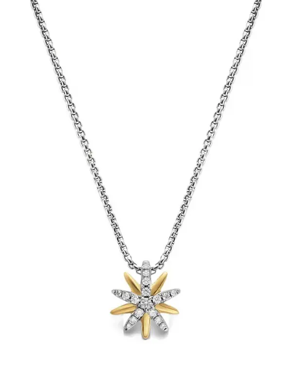 David Yurman Starburst Diamond Necklace - Silver