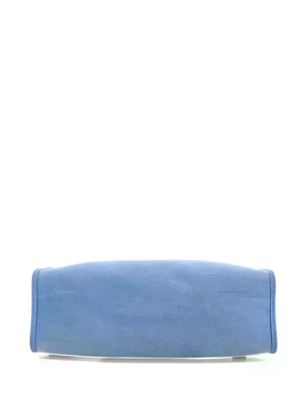 Hermès Herbag Zip Leather And Toile 31 Shoulder Bag - Blue