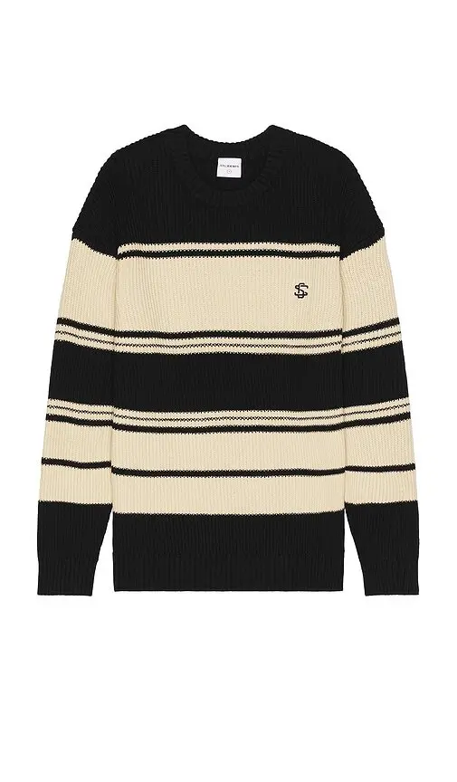 STUDENTS GOLF Palmdale Stripe Knit Crew Sweater