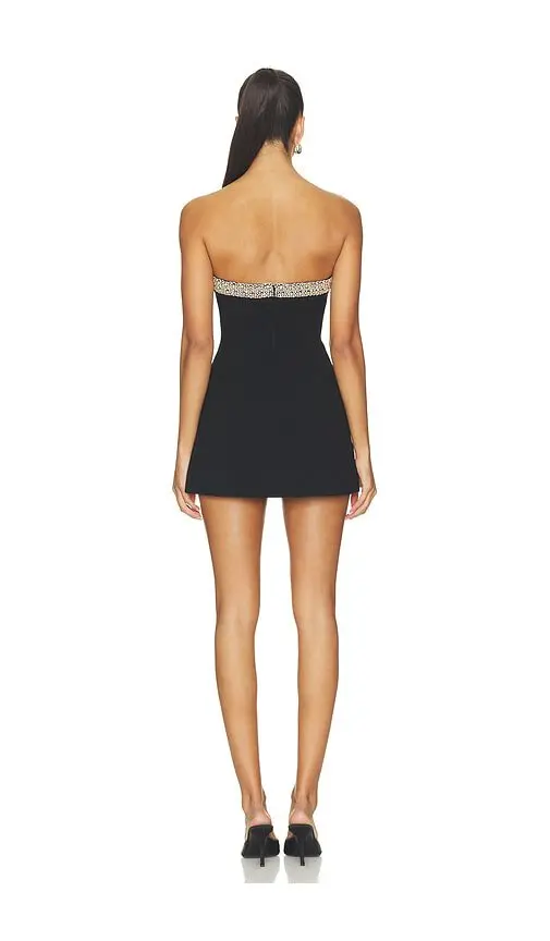 Alice + Olivia Katya Embellished Trim Sculpted Romper
