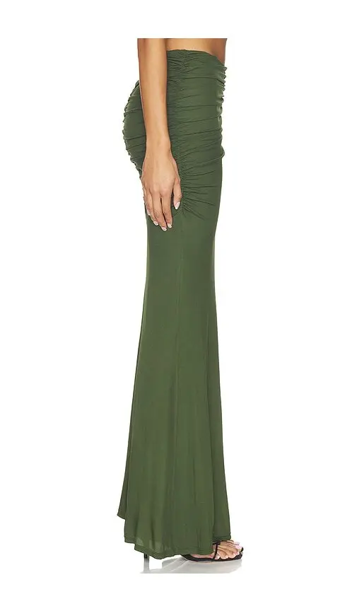 Alice + Olivia Shannon Ruched Hip Maxi Skirt