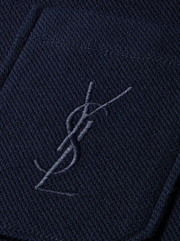 Saint Laurent Piqué Cotton Polo Shirt