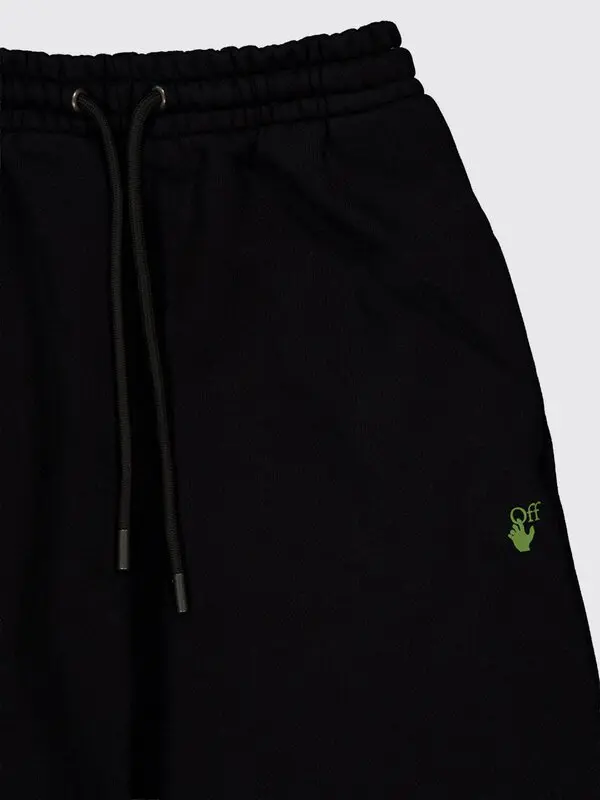 Off-White Diagonal Stripes Cotton Jogging Pants