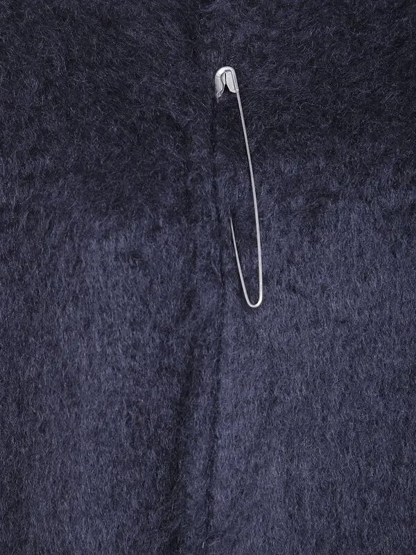 DANIELA GREGIS Single-breasted Knee-length Mohair And Silk Coat