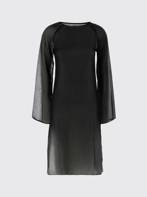 Gimaguas Long-sleeved Crêpe Midi Tunic With Crew Neck