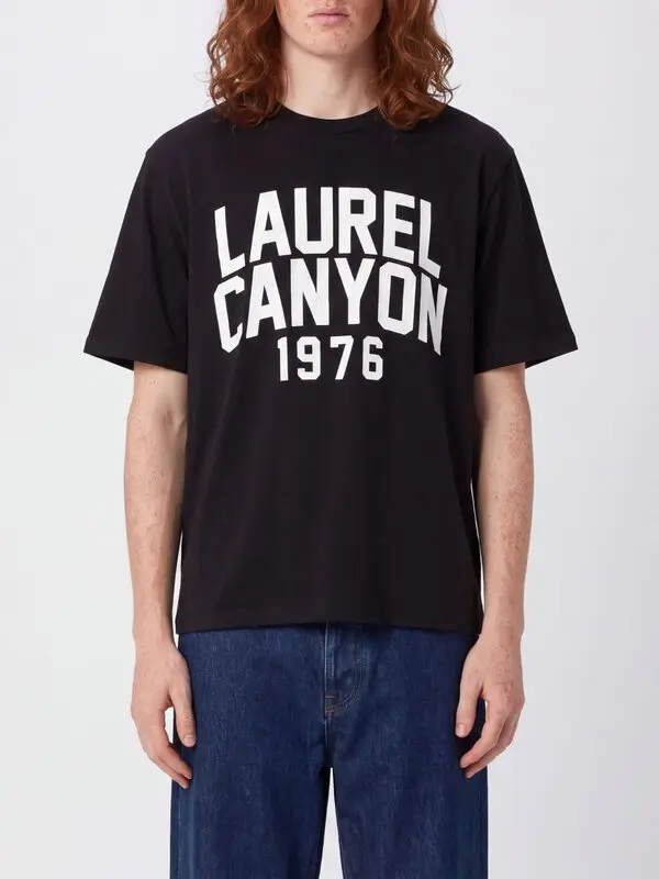 Amiri Logo Print Cotton T-shirt With Dropped Shoulders - Black