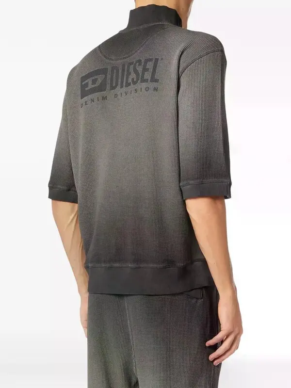 DIESEL® Waffle-knit Half-zip Sweatshirt
