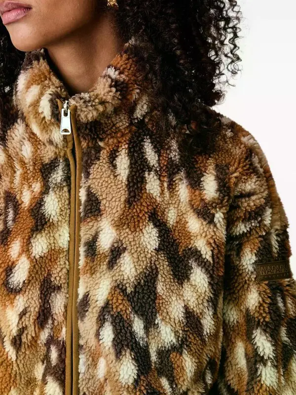 NAPAPIJRI Shima Patterned Fleece Jacket - Brown