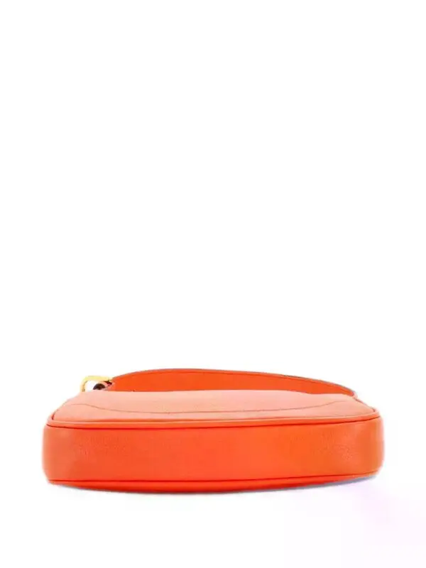 Gucci Aphrodite Leather Mini Shoulder Bag - Orange