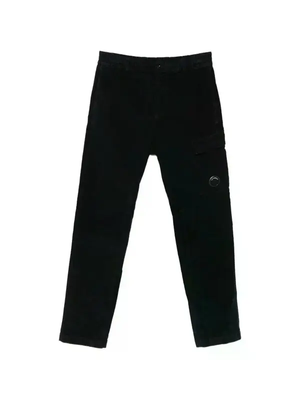 C.P. COMPANY Corduroy Lens-detail Cargo Pants - Black
