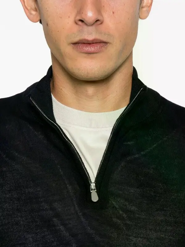 ALBERTO GOZZI Quarter-zip Wool Sweater