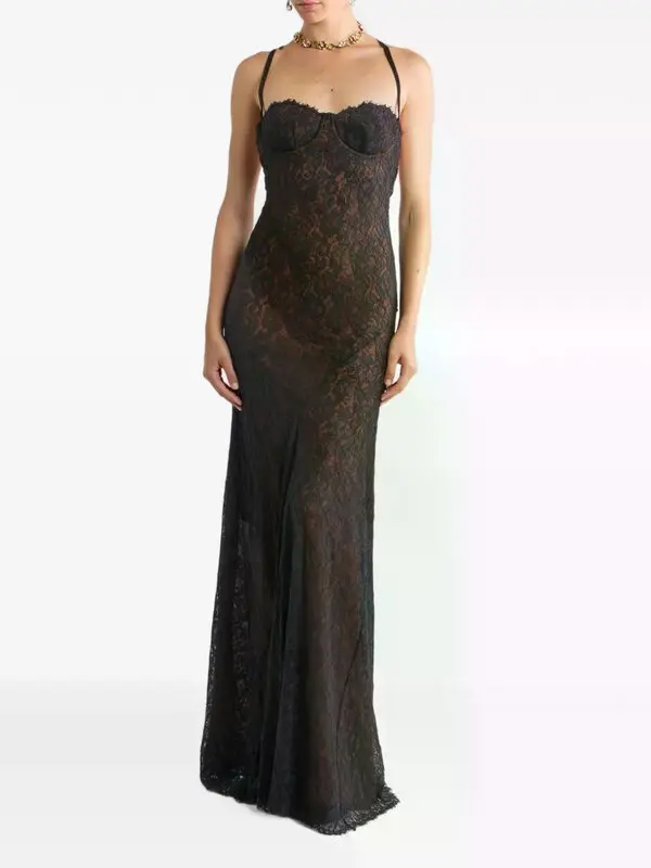 Etro Long Floral Lace Dress