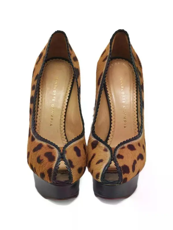 CHARLOTTE OLYMPIA Dolly Leopard-print Platform Pumps