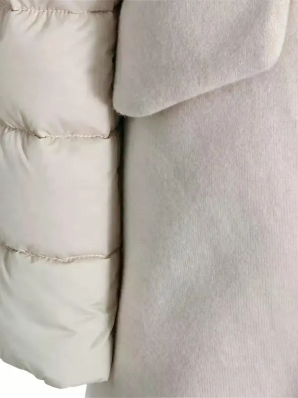 MOORER Quilted-sleeve Hooded Coat