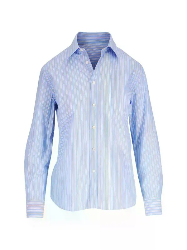 NILI LOTAN Raphael Vertical-stripe Shirt - Blue