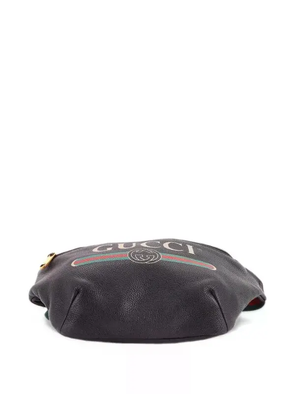 Gucci Logo Printed Leather Medium Belt Bag