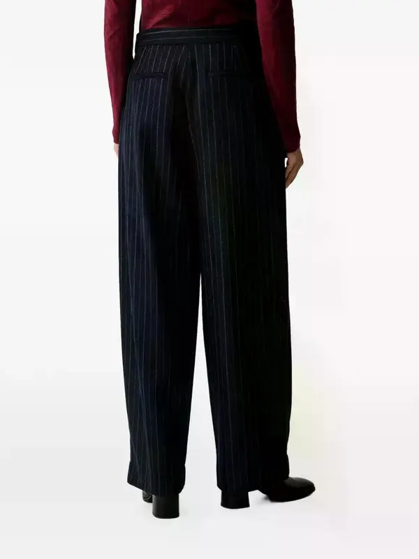 Rag & Bone Lawrence Pinstriped Pleated Trousers