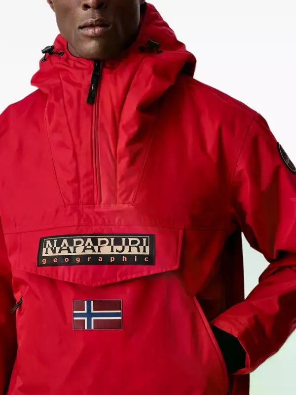NAPAPIJRI Logo-patch Hooded Jacket - Red