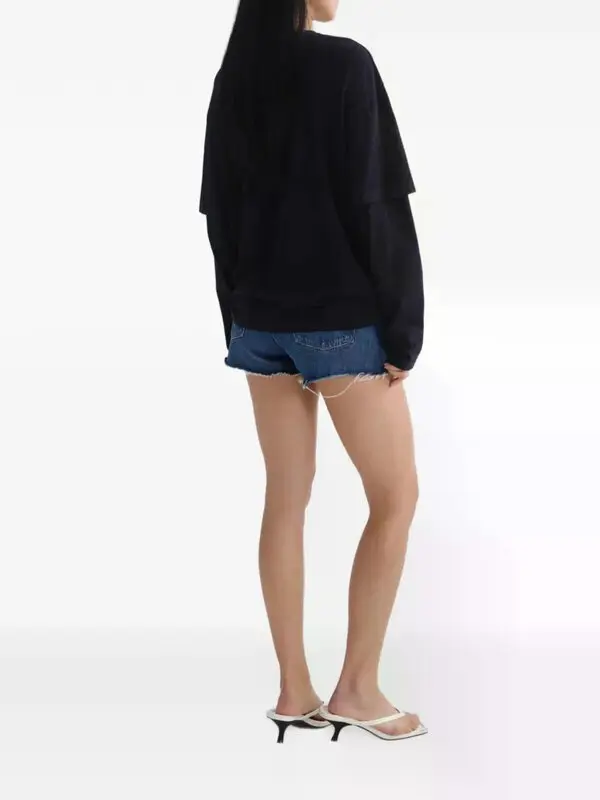 AGOLDE Parker Vintage Raw-cut Denim Shorts