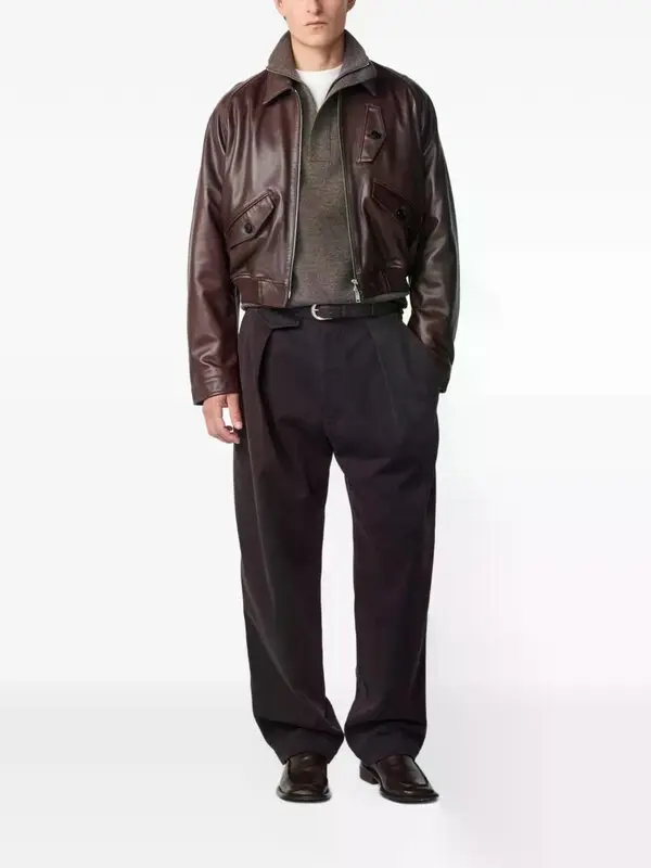 Studio Nicholson Kendal Zip-up Leather Jacket
