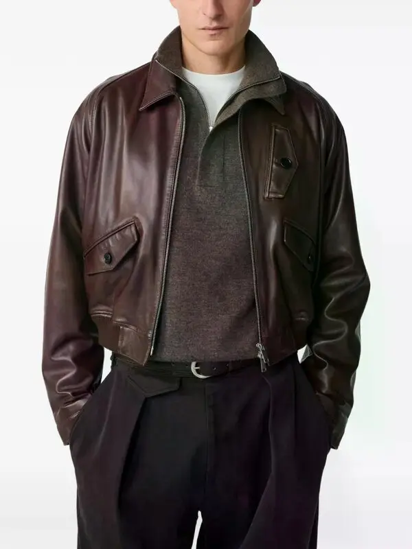 Studio Nicholson Kendal Zip-up Leather Jacket