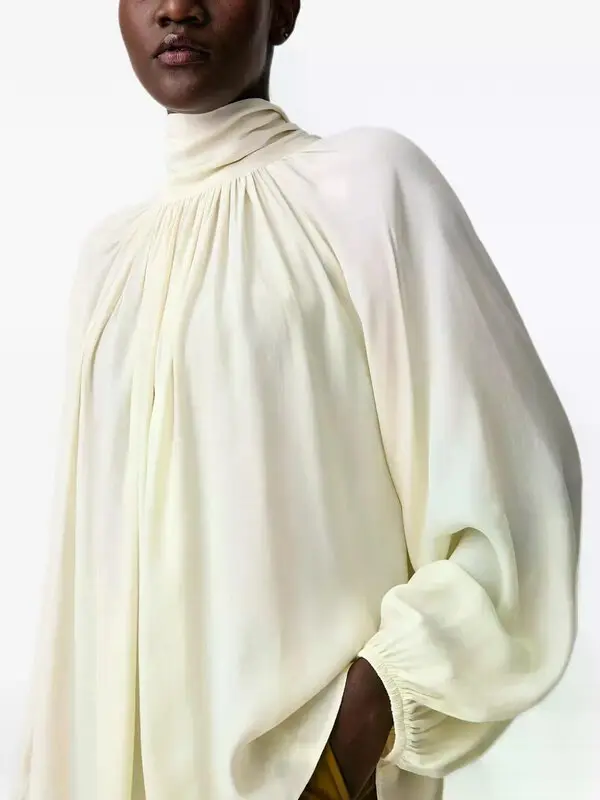 Sisley Bow-detail Pleated Blouse