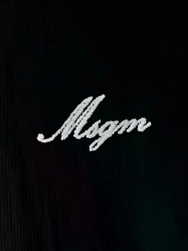 MSGM Logo-embroidered Wide-leg Trousers