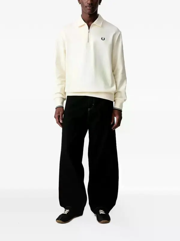 Fred Perry Quarter-zip Laurel Wreath Polo Shirt