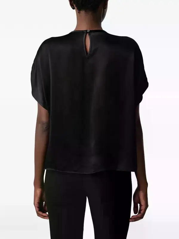 Sisley Satin-finish Short-sleeve Top