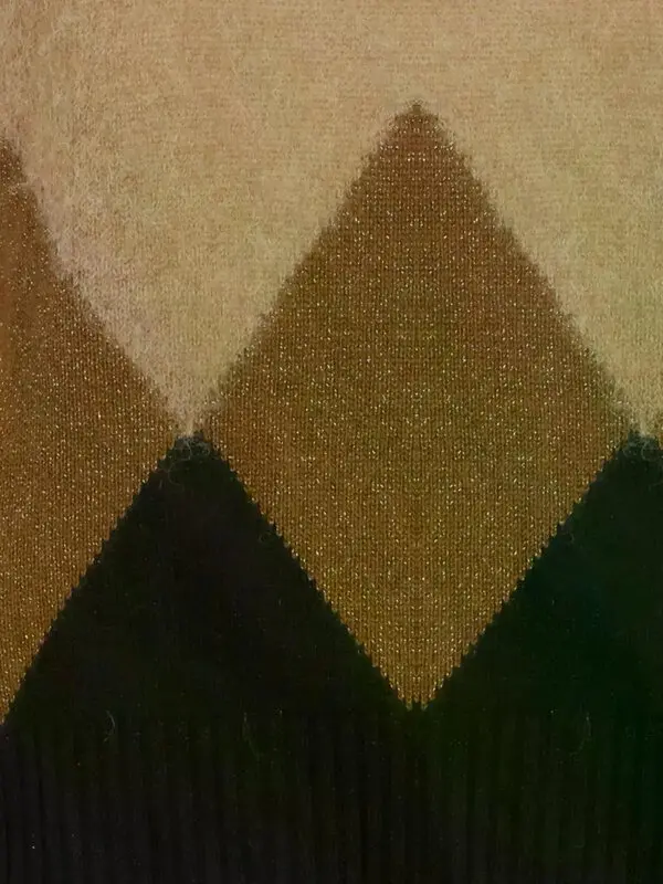 KANGRA Argyle Metallic-thread Sweater