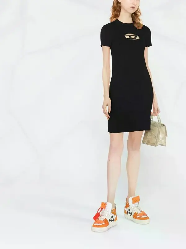 DIESEL® Cut-out Logo T-shirt Dress