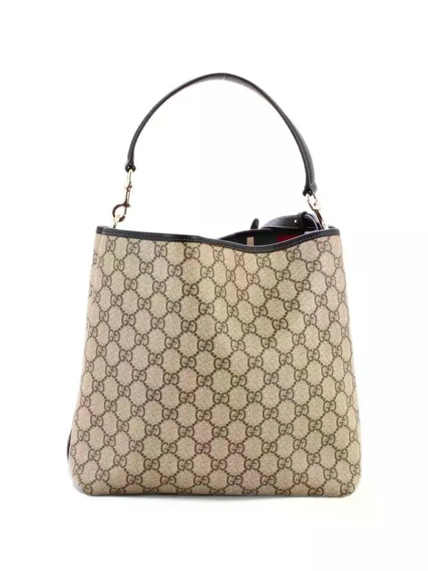 Gucci Gg Emblem Gg Coated Canvas Medium Bucket Bag