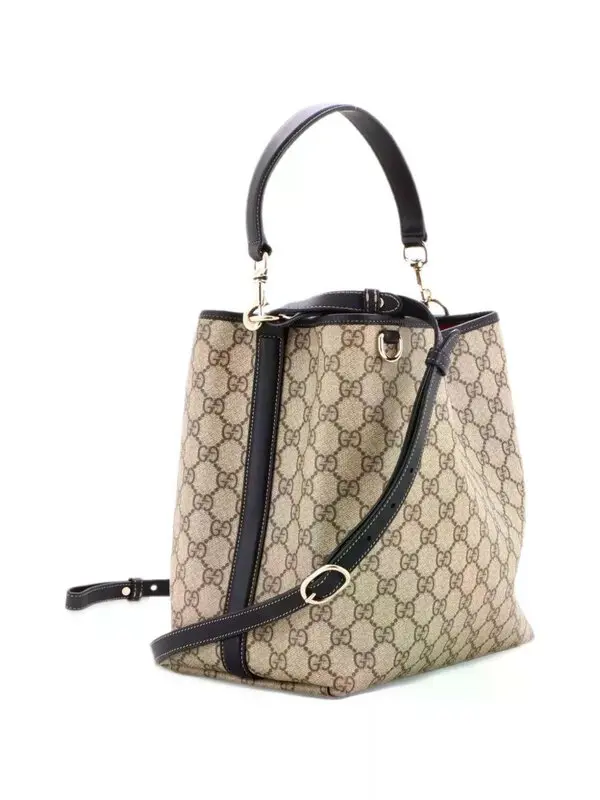 Gucci Gg Emblem Gg Coated Canvas Medium Bucket Bag