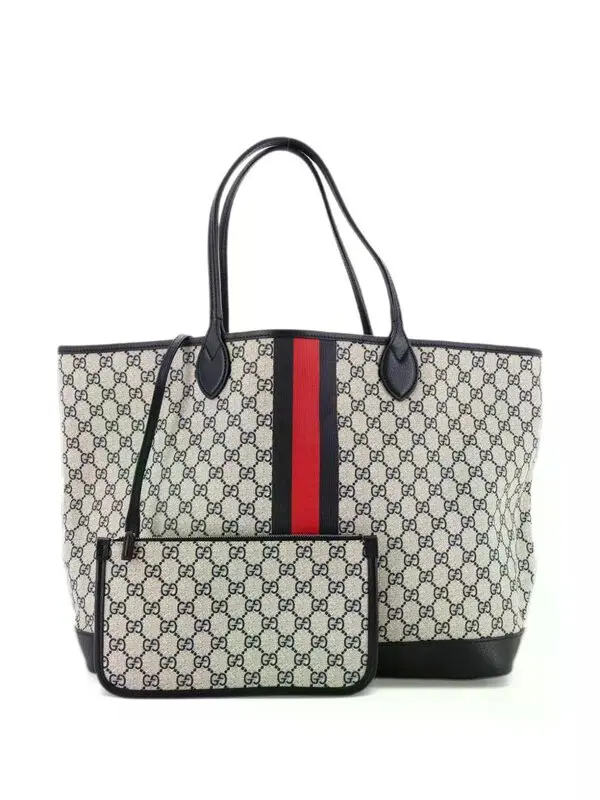 Gucci Ophidia Open Shopping Gg Coated Canvas Large Tote Bag