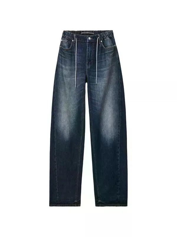 Alexander Wang Rhinestone-drawcord Balloon Jeans - Blue
