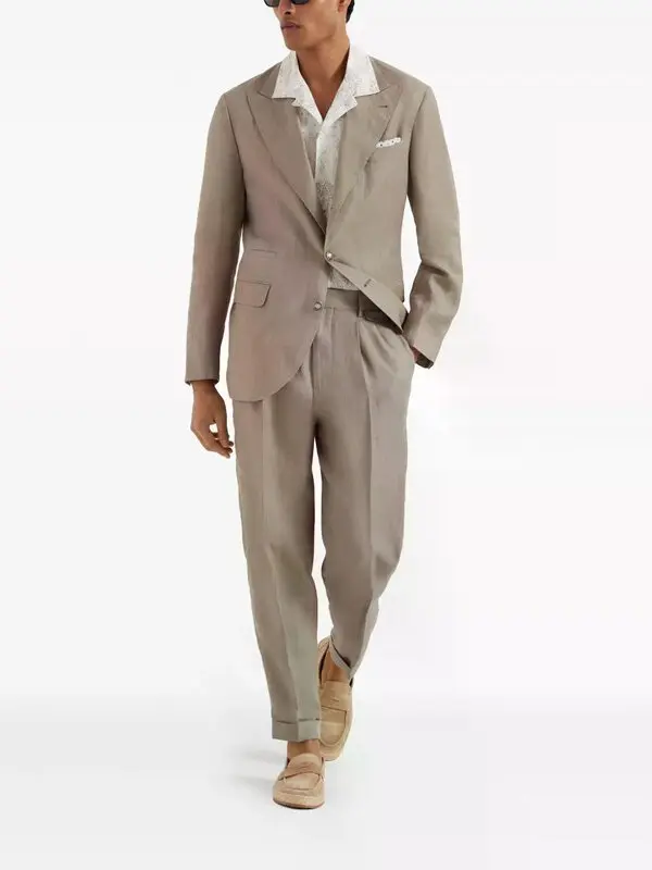 Brunello Cucinelli Paisley-print Linen Shirt