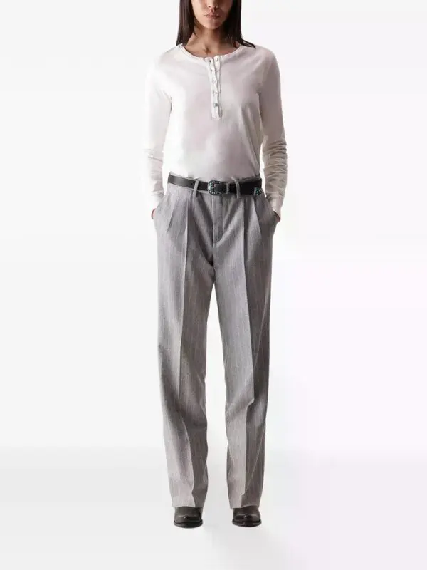 FORTELA Justine Pinstripe-pattern Wool Trousers