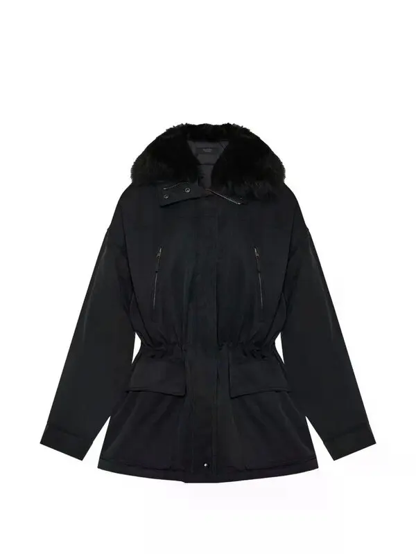 Gucci Technical Cotton Faille Jacket With Shearling