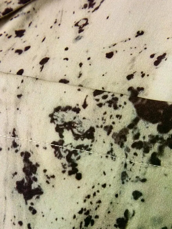 Sisley Splatter-print Notched-lapel Shirt - Neutrals