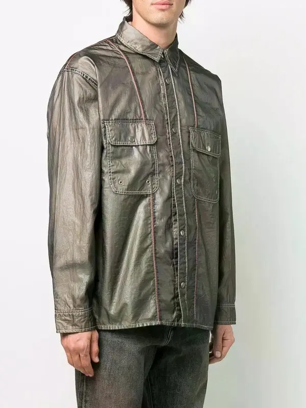 DIESEL® Metallic-effect Shirt Jacket