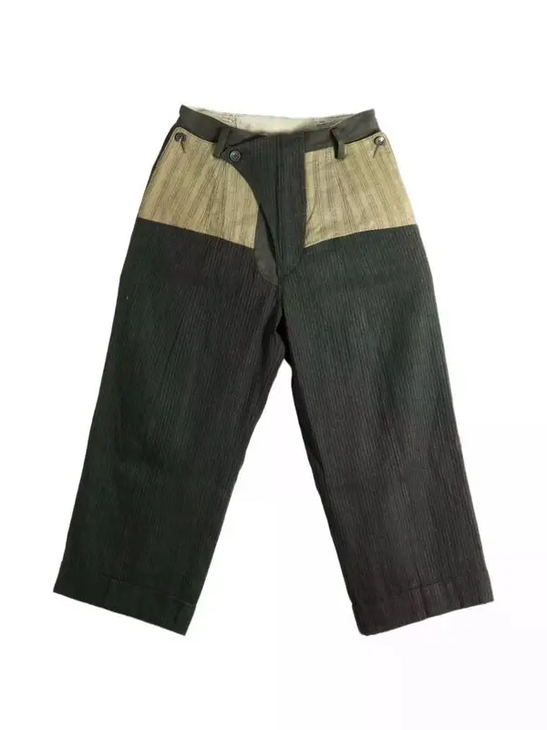 ZIGGY CHEN Pinstriped Panelled Trousers