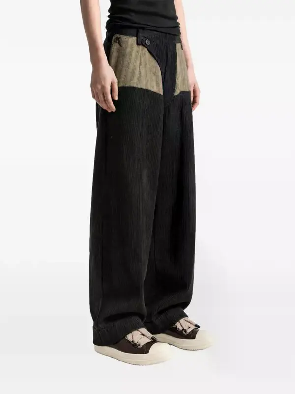 ZIGGY CHEN Pinstriped Panelled Trousers
