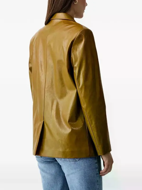 Sisley Peak-lapel Crinkled-finish Blazer