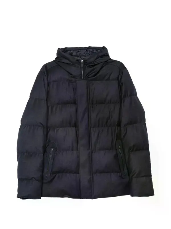 ALBERTO GOZZI Hooded Quilted Wool Jacket