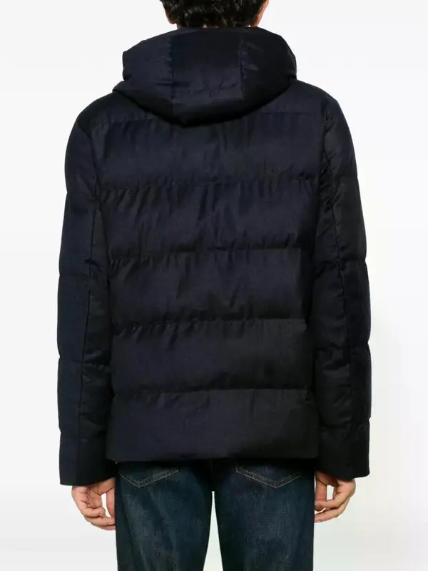ALBERTO GOZZI Hooded Quilted Wool Jacket