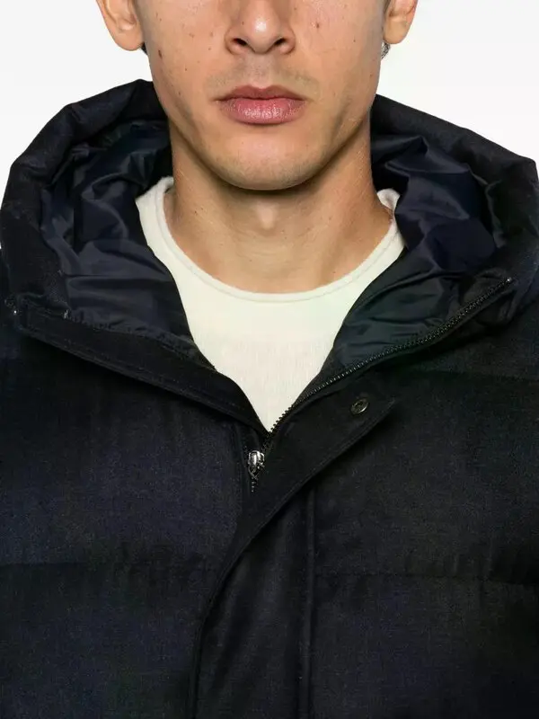 ALBERTO GOZZI Hooded Quilted Wool Jacket