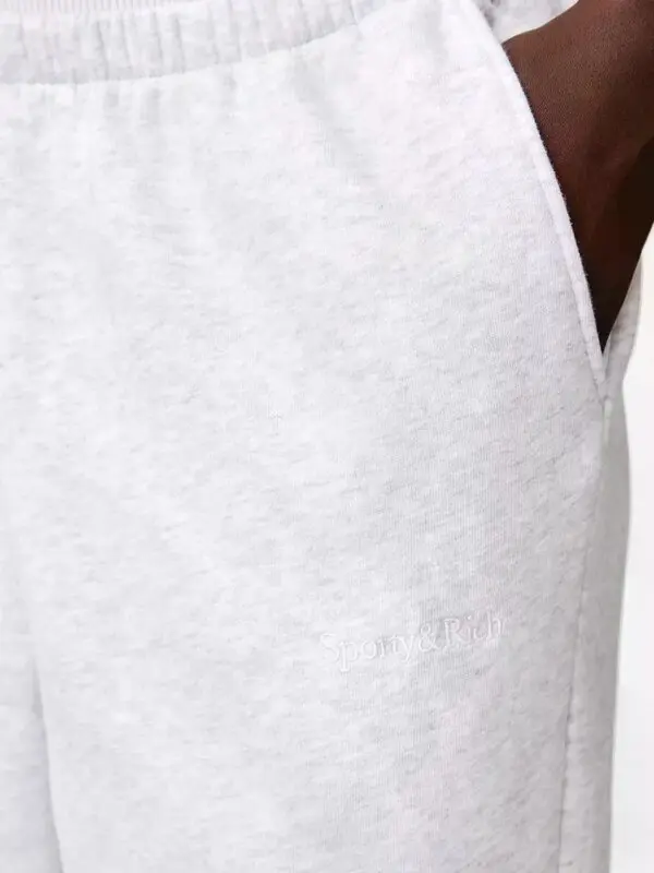 Sporty & Rich Bennett Serif Logo-embroidered Track Pants