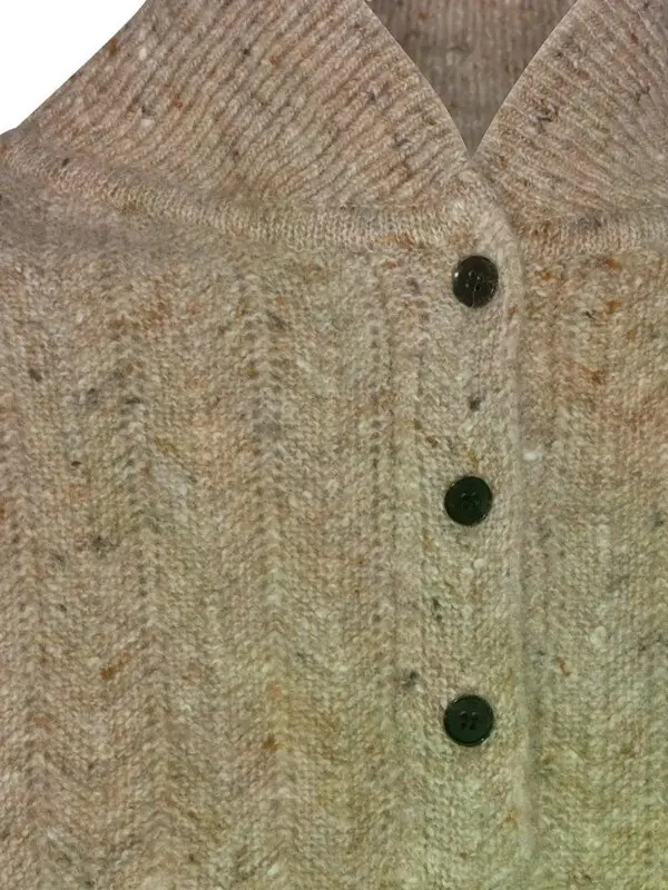 Co Collection Button-fastening Chevron-knit Sweater